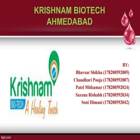 Krishnam biotech final ppt | PPTX