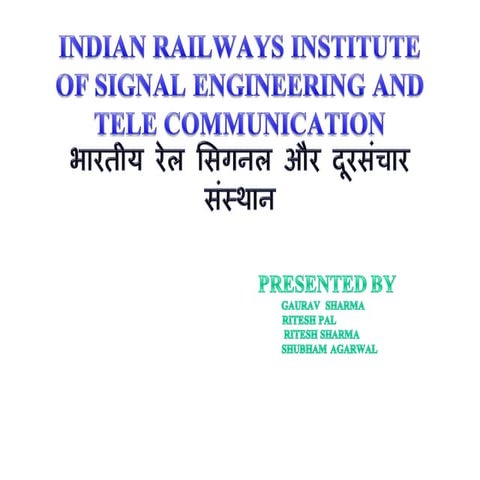 Krishna singh( rail signal | PPT