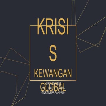 Krisis kewangan | PPT