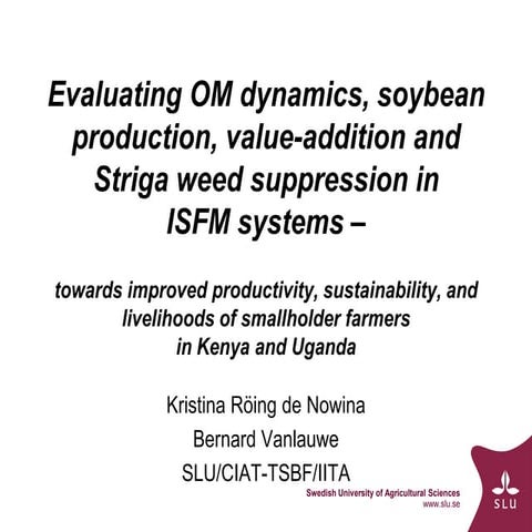 Integrated soil fertility management systems and Striga in Western Kenya | PDF