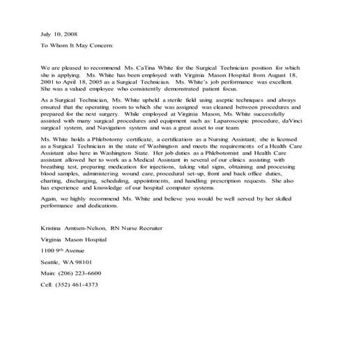 Emma Gibbins Letter of Recommendation | PDF
