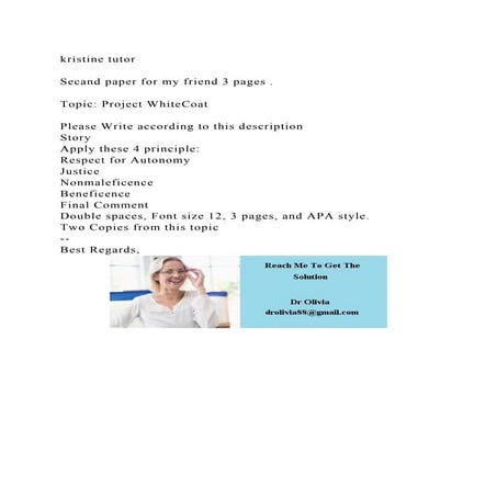 kristine tutorSecand paper for my friend 3 pages . Topic Pr.docx