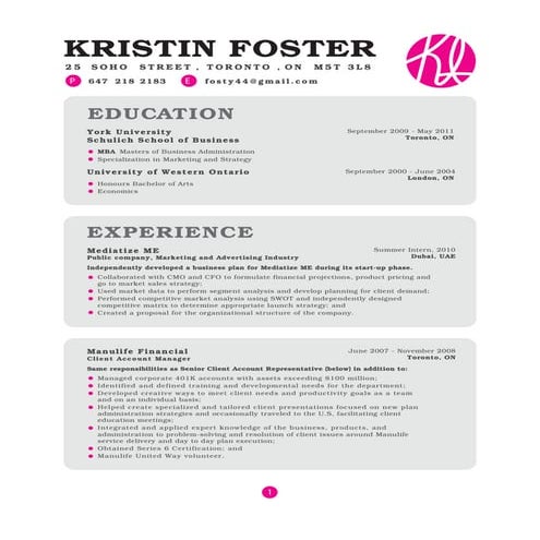 Kristin Foster CV | PDF