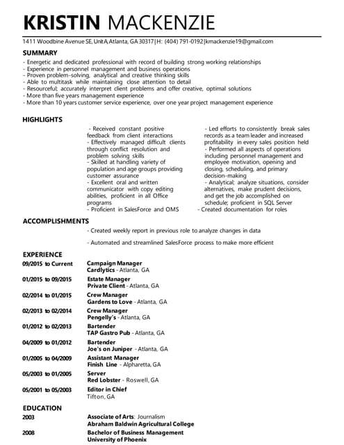 Mark Professional Resume | PDF | Business | Business and Finance