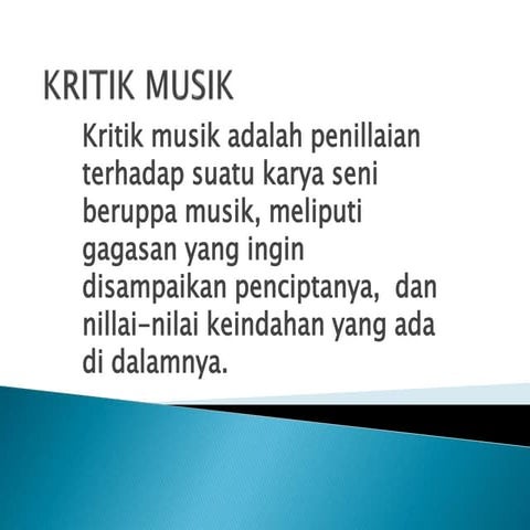 Kritik Musik Dalam Pengaruh Budaya Musik | PPTX