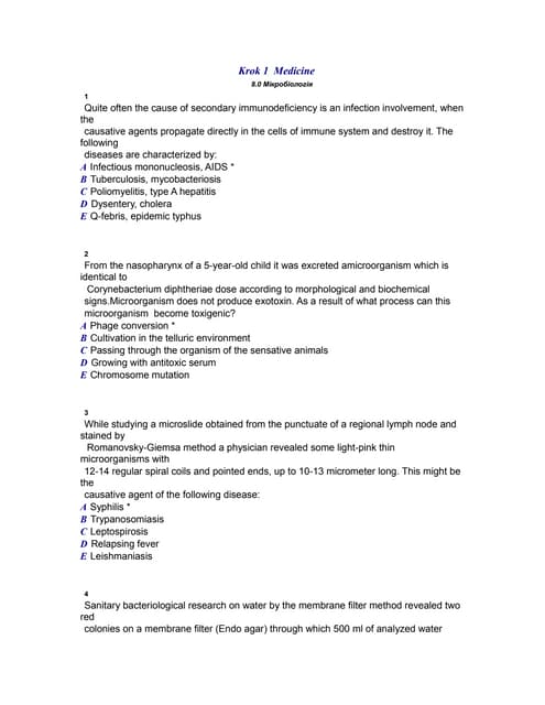 Microbiology MCQs | DOCX | Ear, Nose and Throat Conditions | Diseases ...