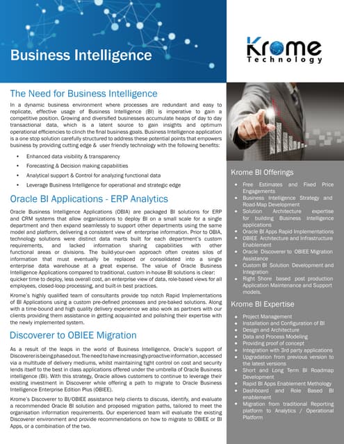 Business Intelligence Solutions | PDF