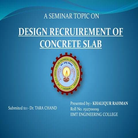 design requirement of cocrete slab | PPT