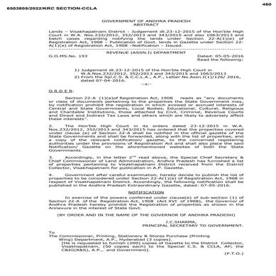 KRRC G.O.MS.NO. 193.PDF, prohibited properties list pertainig to 22 A ...