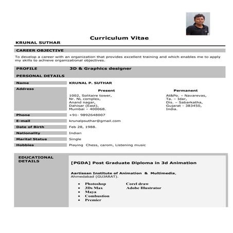 Krunal resume final | PDF