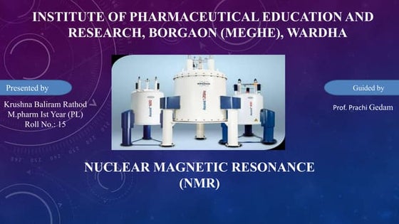 NMR spectroscopy | PPTX | Chemistry | Science