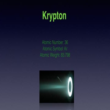 Krypton science project | PDF | Chemistry | Science