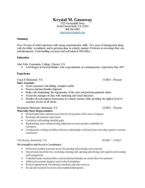 Sam Gatfield CV | PDF