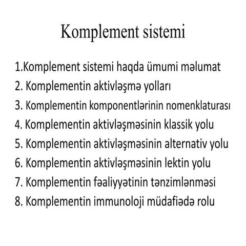 Komplement sistemi | PPT