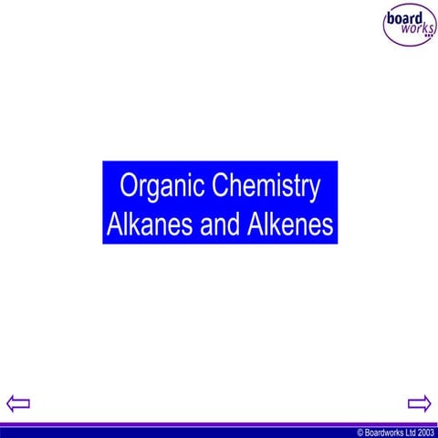 K4 Organic Chemistry Alkanes And Alkenes (Includes Polymers) | PPT