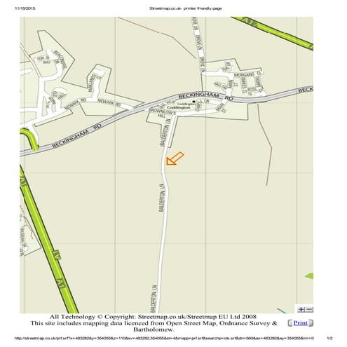 Streetmap.co.uk printer friendly page | PDF