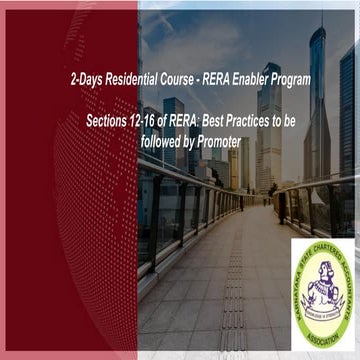 KSCAA - Residential Course - RERA Enabler Program - SJ.pdf
