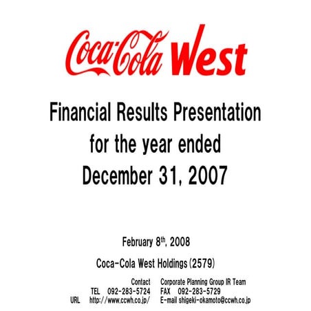 Coca Cola annual report | PDF
