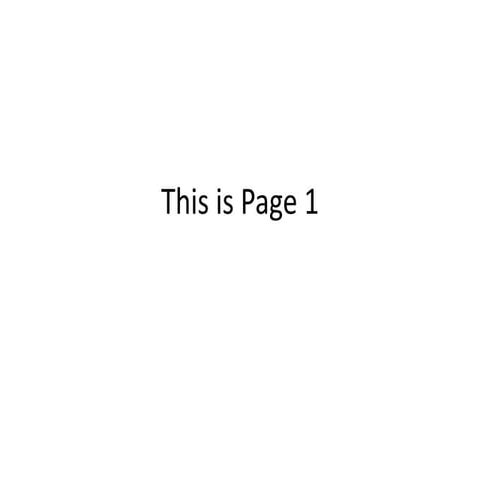 This is Page 1 | PPTX