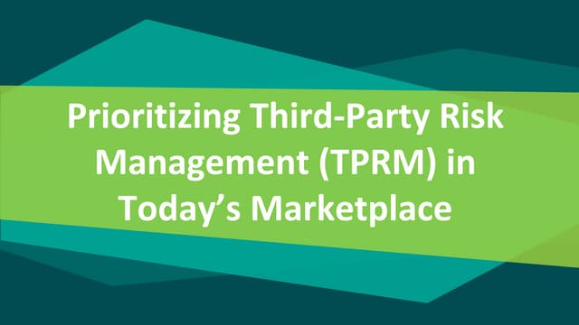Third Party Risk Management | PPTX