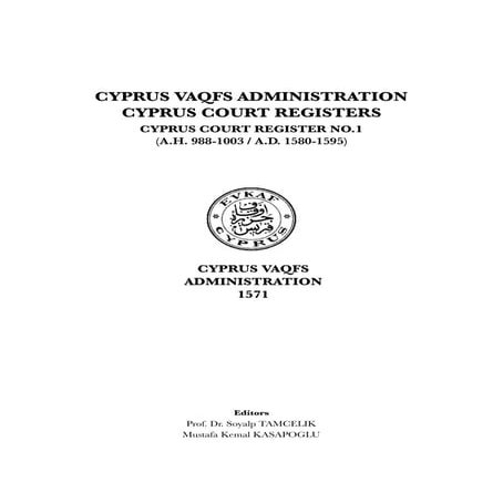 CYPRUS VAQFS ADMINISTRATION CYPRUS COURT REGISTERS | PDF