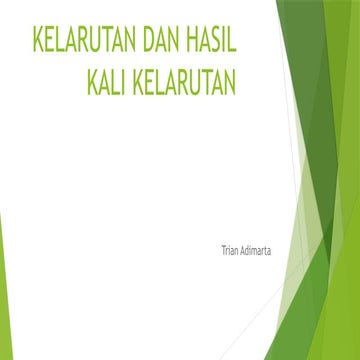 KSP atau hasil kali kelarutan dalam kesetimbangan kimia.pptx