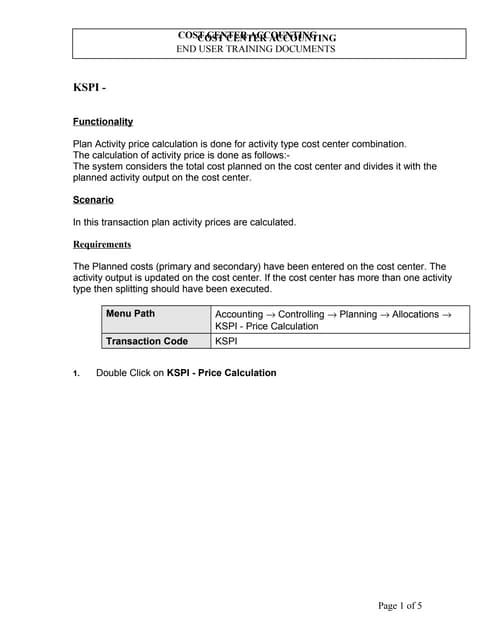 CK40N-Automation of Standard Cost Estimate | PDF
