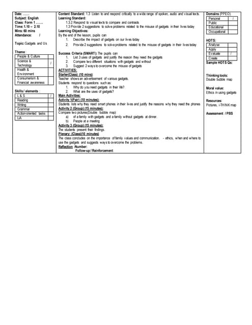 Lesson plan form 1 with dropdown (new) (3) | DOCX