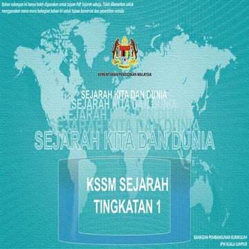bab 1 Sejarah tingkatan 1 Tajuk Sejarah KIta dan Dunia | PPT