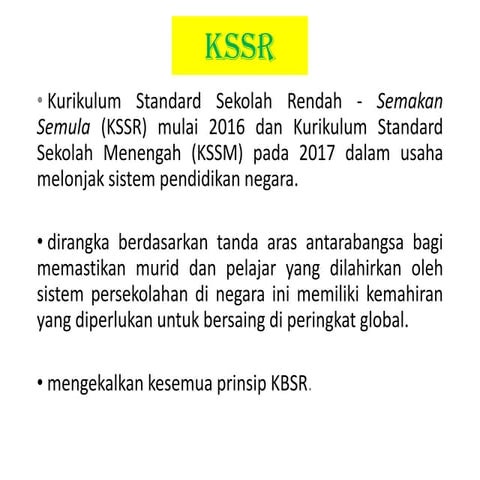 Kurikulum KBSR dan KSSR | PPTX