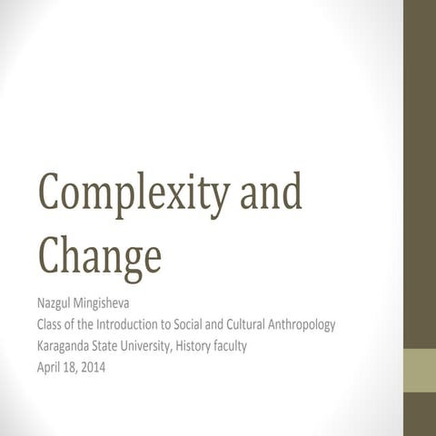 Complexity and change | PPT