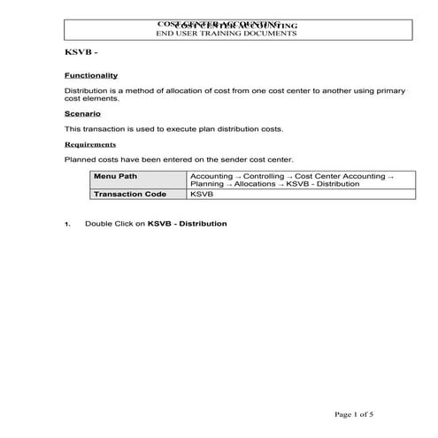 Kp26 Plan Activity Output On Cost Center | DOC