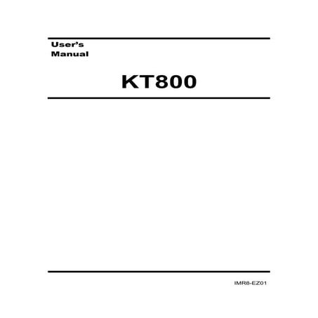 KT800 English user manual paperless recorder | PDF