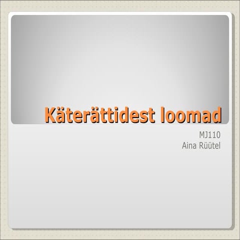 Käterättidest loomad | PPT