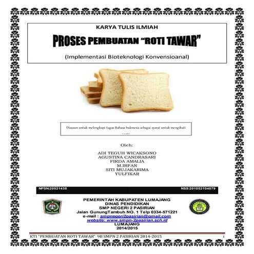 PEMBUKA (PEMBUATAN ROTI TAWAR)-AGUSTINA DKK. | DOCX