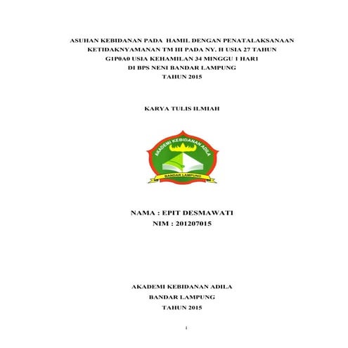 Kti epit desmawati | PDF