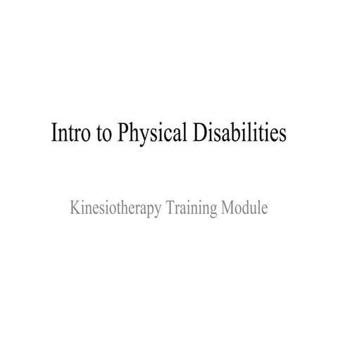 PHYSICAL DISABILITIES | PDF