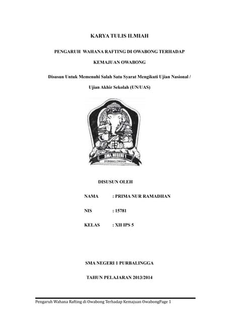 Cover karya ilmiah | DOCX