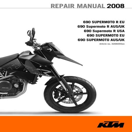 Ktm 690 supermoto SM Repair manual | PDF