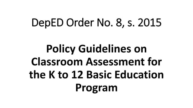 New k 12 grading system | PPTX