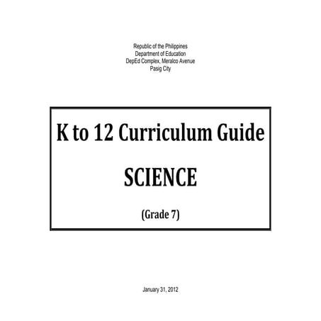 K to 12 cg science gr.7_v1.0 | PDF