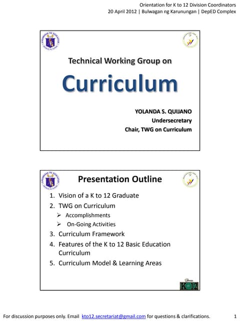 K 12 Curriculum | PPTX