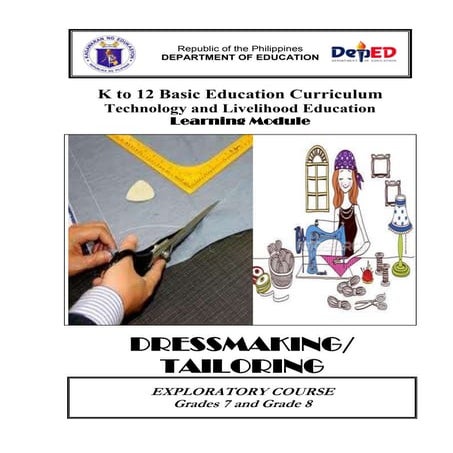 TLE/ HE Dressmaking Curriculum Guide | PDF