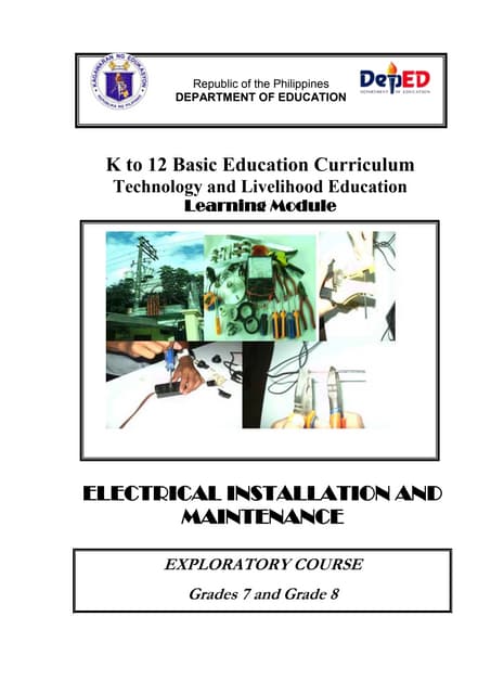 TLE-IA Electrical Installation and Maintenance Curriculum Guide | PDF