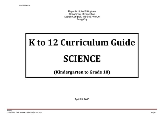K to 12 cg science gr.7_v1.0 | PDF