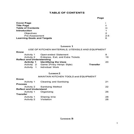 Kto12 tle home economics lm-commercial cooking | DOCX