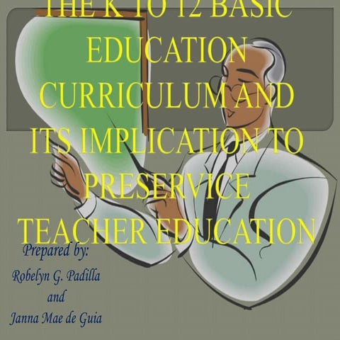 K to 12 CURRICULUM FOR BASIC EDUCATION | PPTX