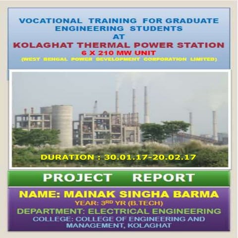 KTPS, WBPDCL TRAINING REPORT | PPTX