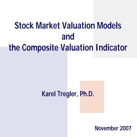 Stock Market Valuation Models (English) | PPT