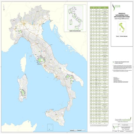 Carta Nazionale delle Aree Potenzialmente Idonee (CNAPI) alla ...